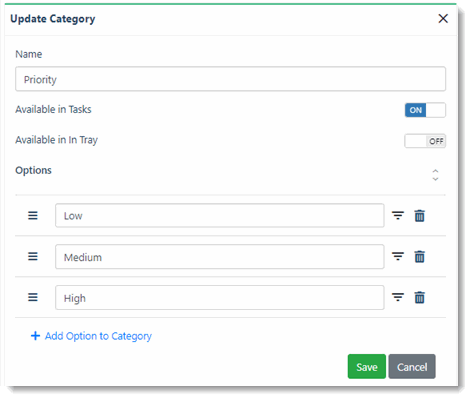 Managing Categories – FYI