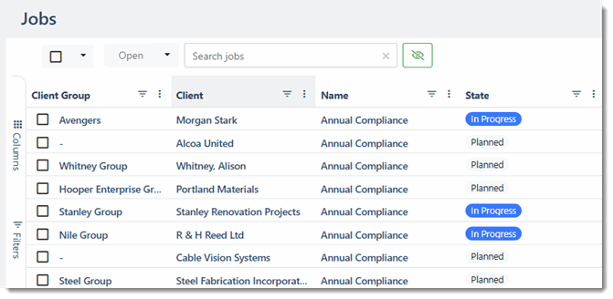Using the Jobs Lists – FYI