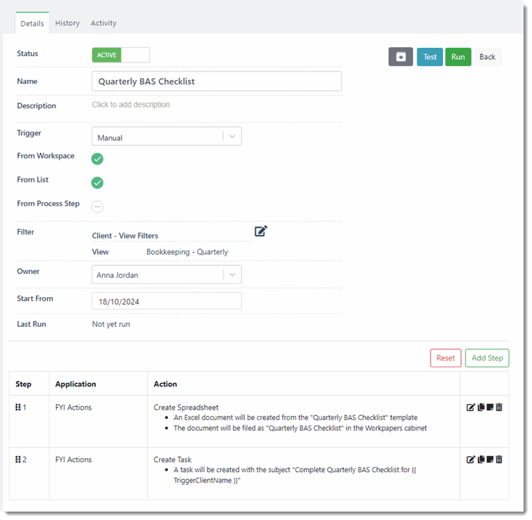 Setting up Custom Processes – FYI