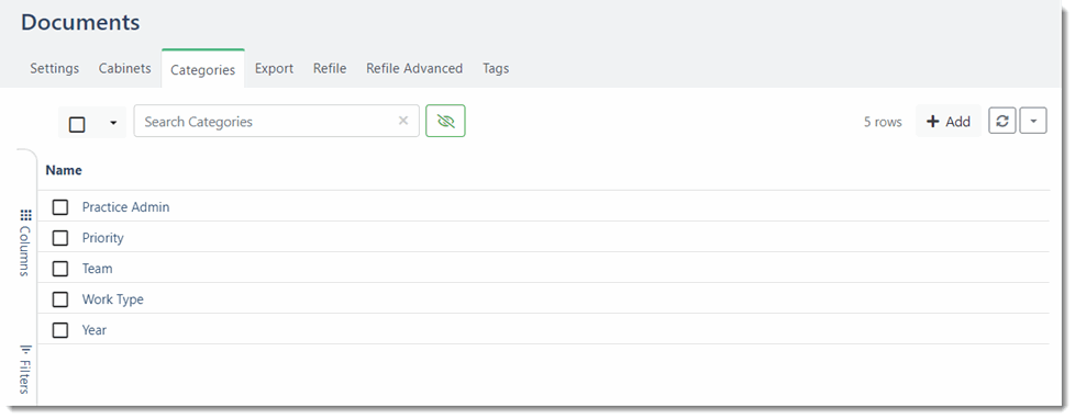 Managing Categories – FYI