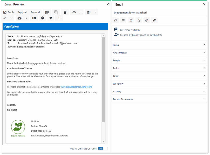 Previewing an Email – FYI