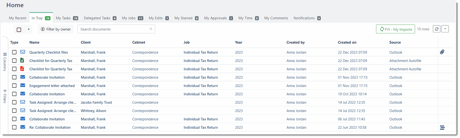 Managing your In Tray – FYI