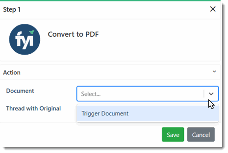 Process Step Details - Convert to PDF – FYI