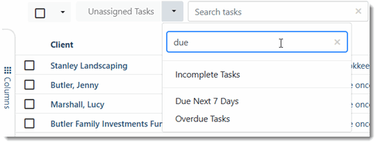Searching for Tasks – FYI