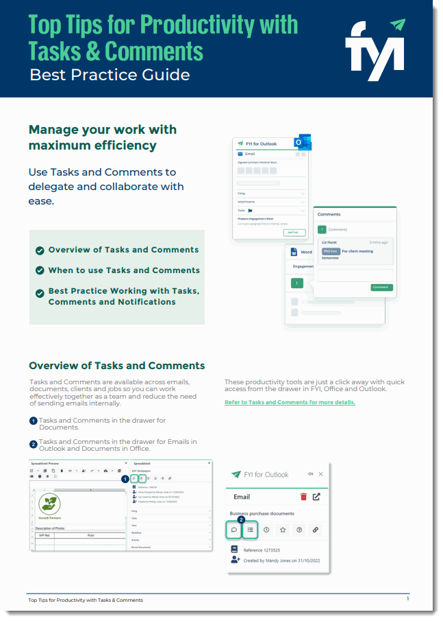 Best Practice Guide for Tasks and Comments – FYI