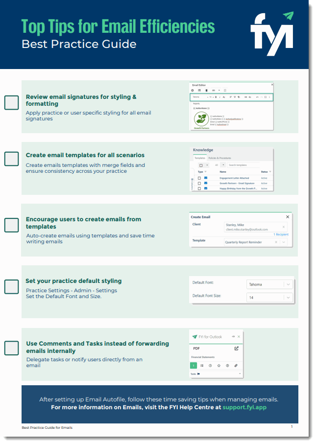 Top Tips for Email Efficiencies – FYI