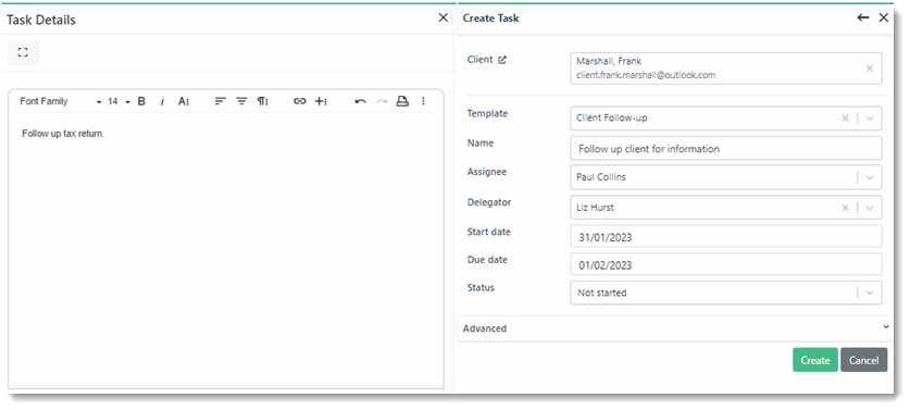 Adding a Task to a Job – FYI