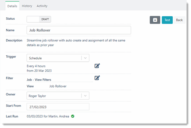 Job Rollover Process – FYI