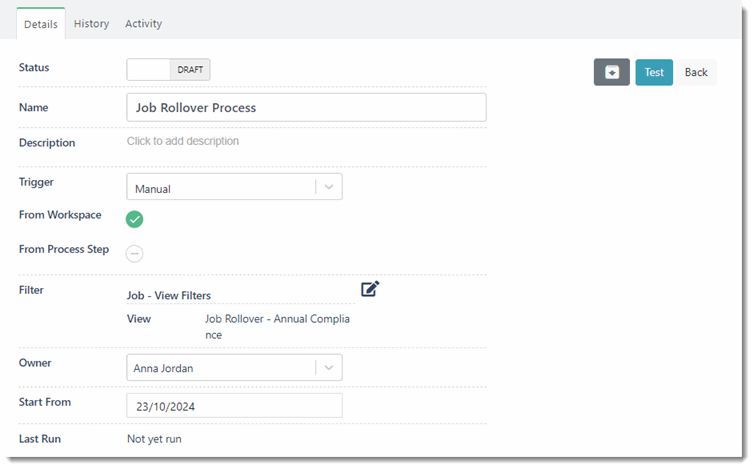 Job Rollover Process – FYI