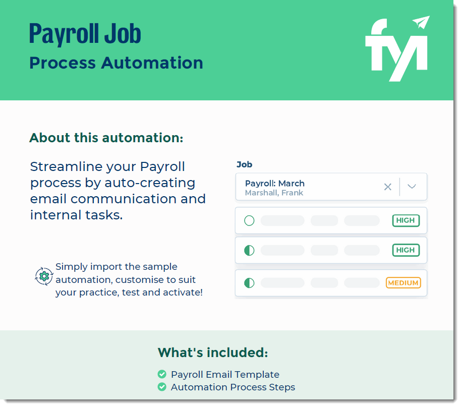 Payroll Job – FYI