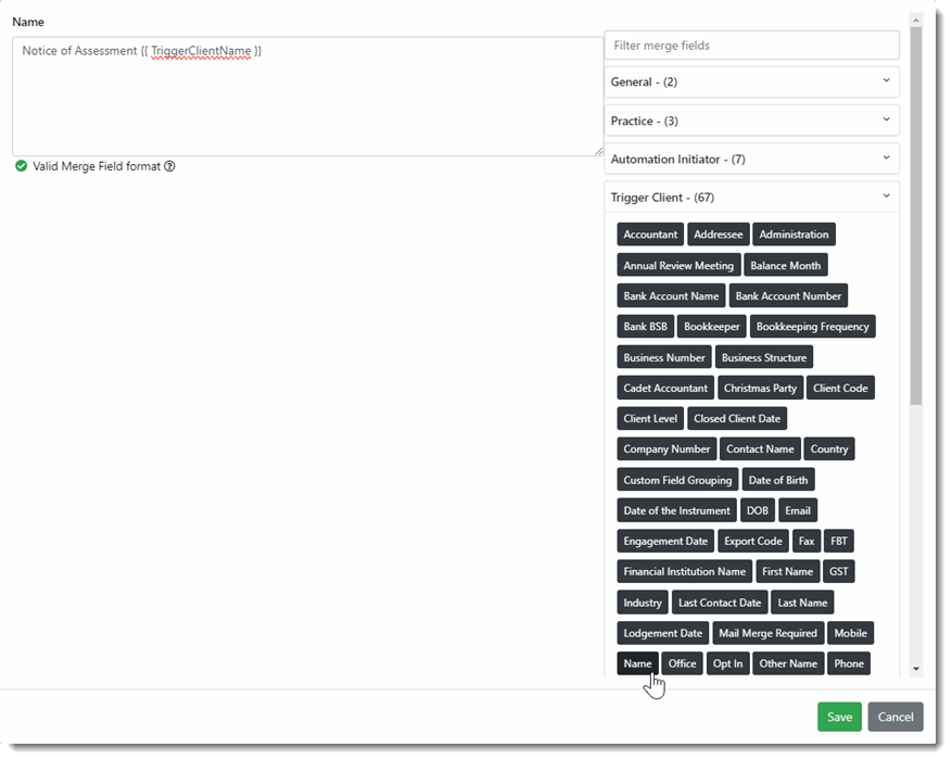 Including Merge Fields In Automations Fyi