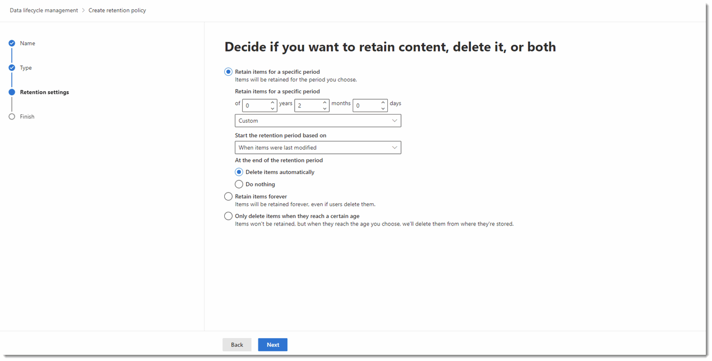 Configuring a SharePoint Data Retention Policy for New Collaborate – FYI