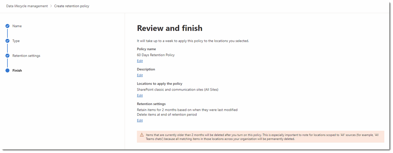 Configuring a SharePoint Data Retention Policy for New Collaborate – FYI