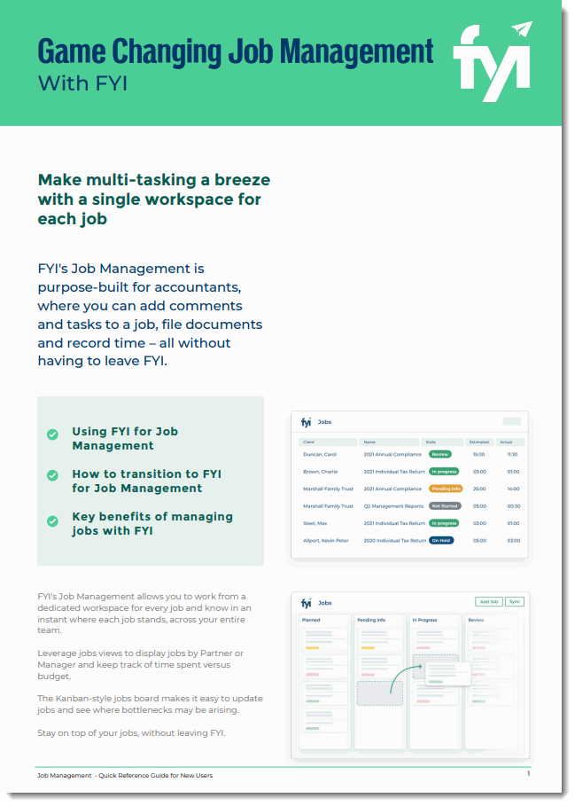Introduction to Job Management with FYI – FYI