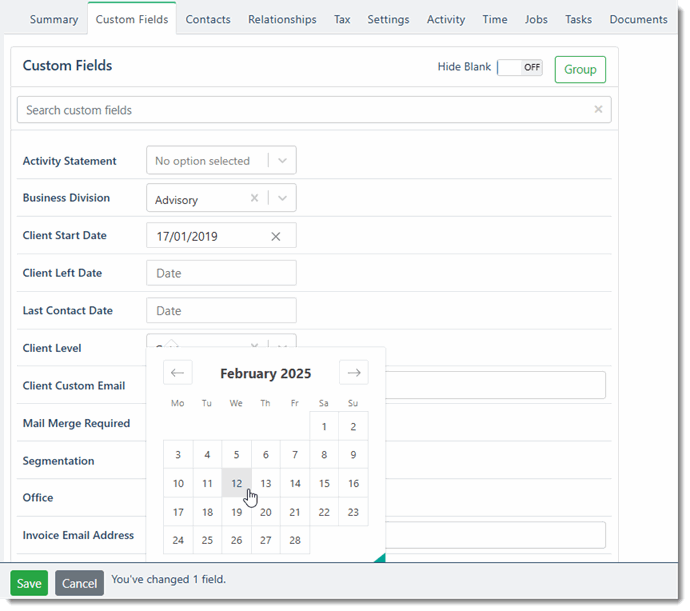 Client Custom Fields – FYI