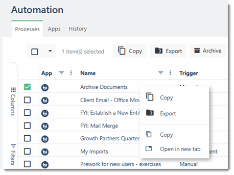 Automation Processes – FYI