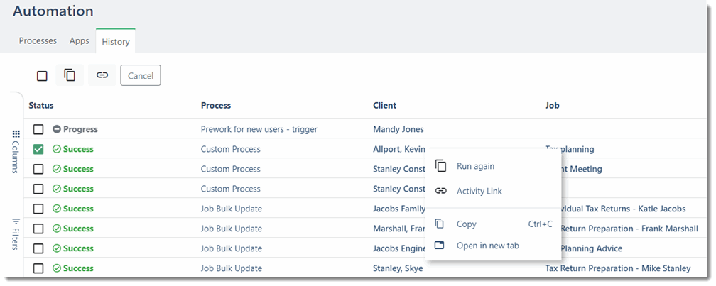 Automation History – FYI