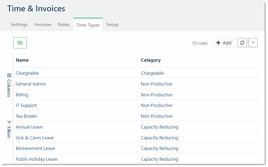 Managing Time Types – FYI