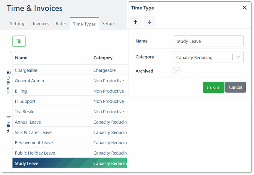 Managing Time Types – FYI