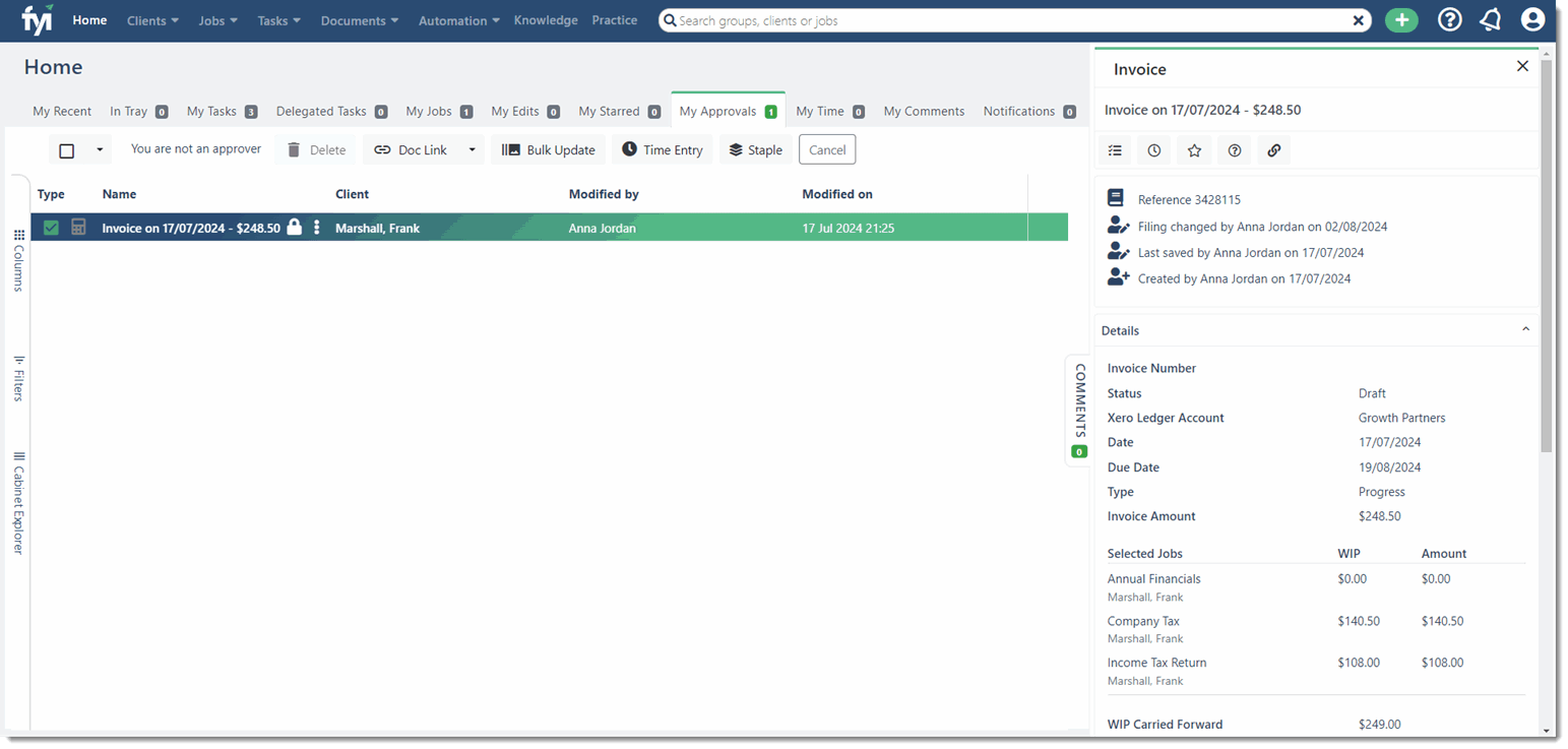 Approving Invoices – FYI