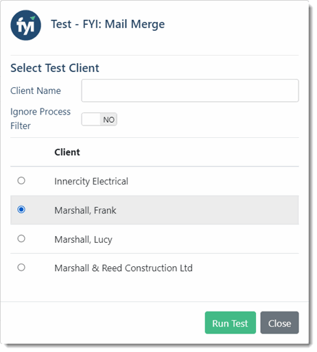 Create a Mail Merge for Clients – FYI
