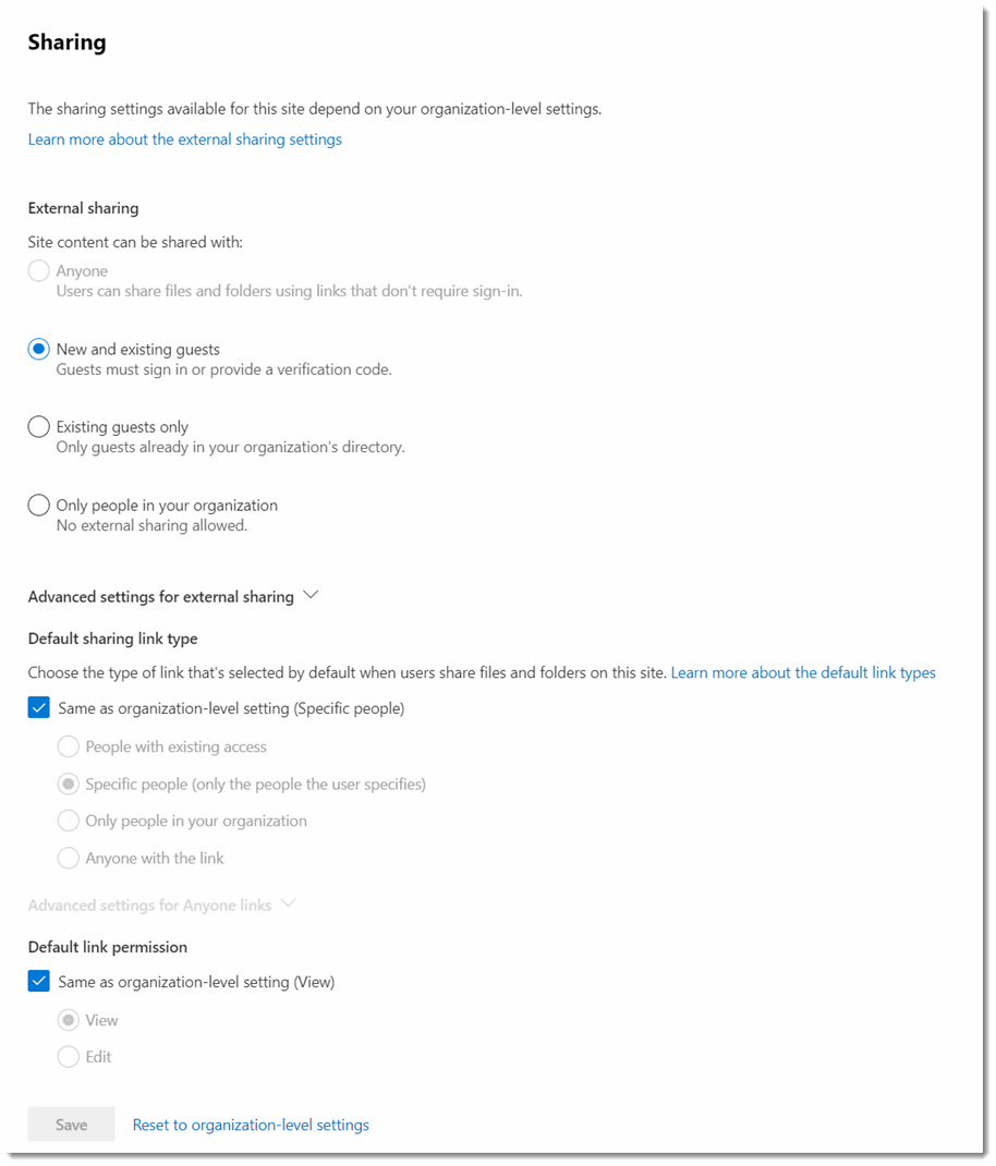 New Collaborate settings that may cause sharing errors – FYI