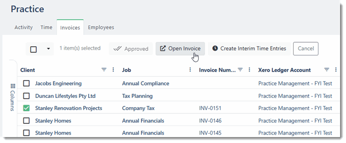 Previewing an Invoice – FYI