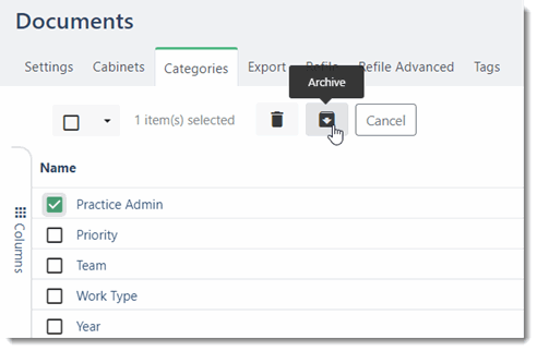 Managing Categories – FYI