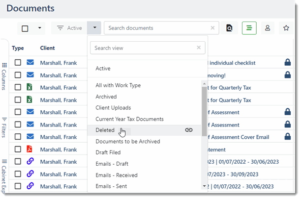 Deleting Documents and Recovering Deleted Documents – FYI Deleting Documents and Recovering Deleted Documents – FYI