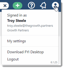 Checking the latest version of the FYI web app – FYI