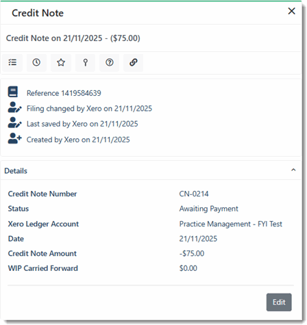 Opening and Viewing Credit Notes – FYI