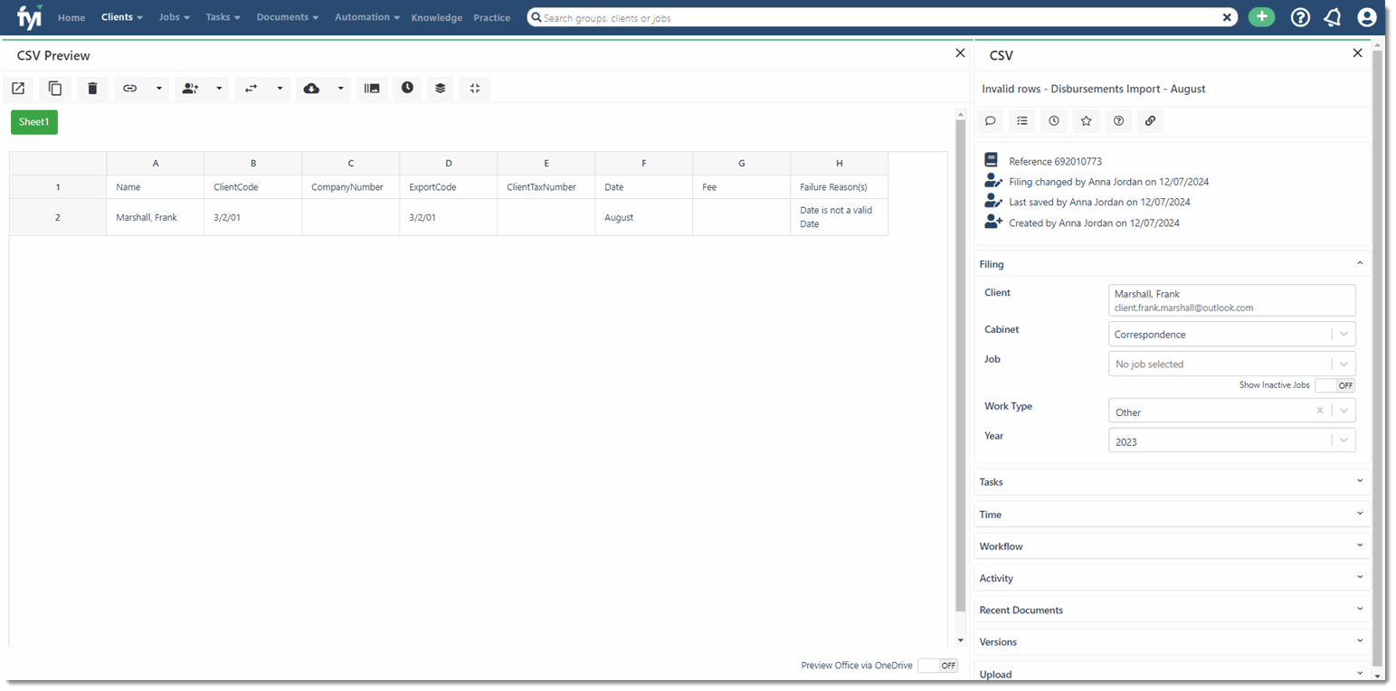 Importing And Updating Data Using The Automation Process Csv Import Filter Beta Fyi