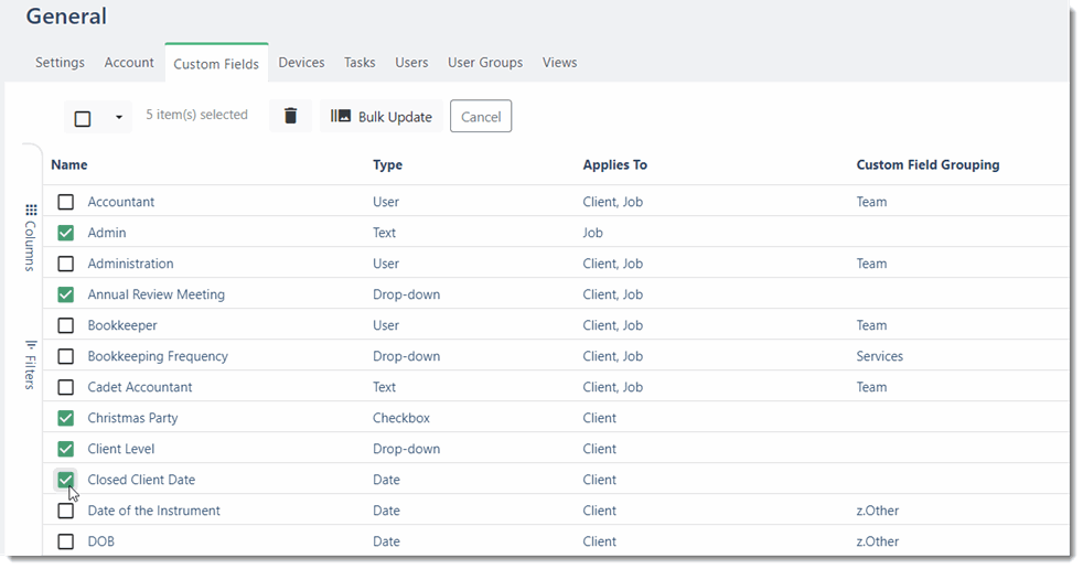 Grouping Custom Fields – FYI