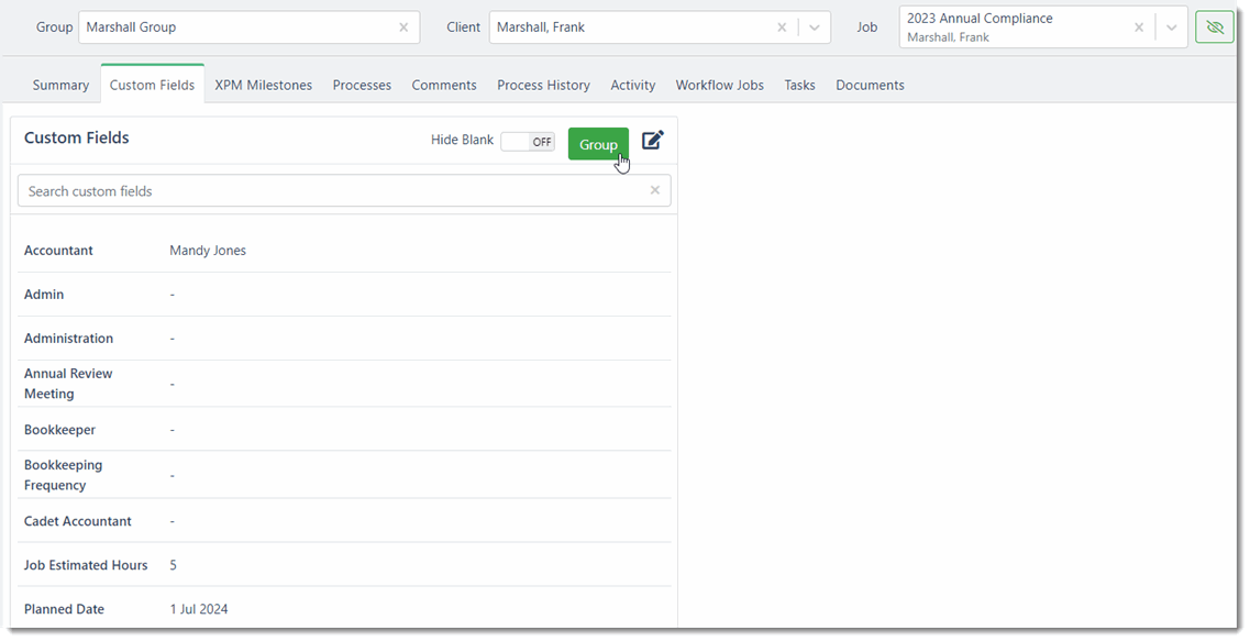 Grouping Custom Fields – FYI