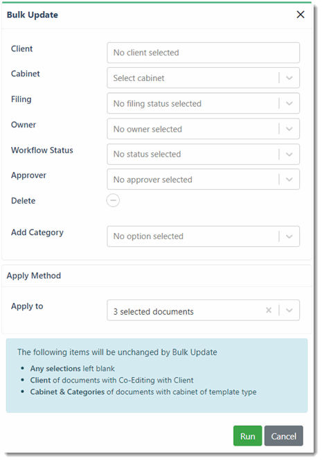 Bulk Updating of Filing Details – FYI