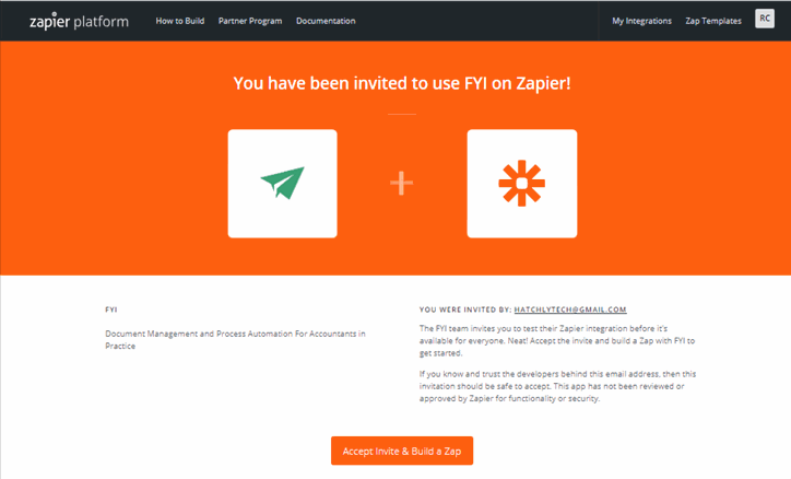 Integration with Zapier – FYI