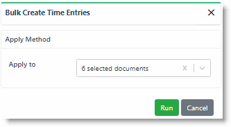 Creating Bulk Time Entries – FYI