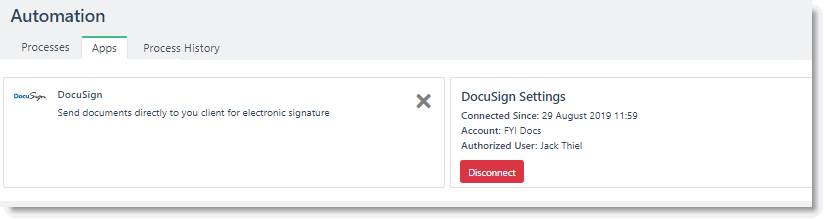 Integration with DocuSign – FYI