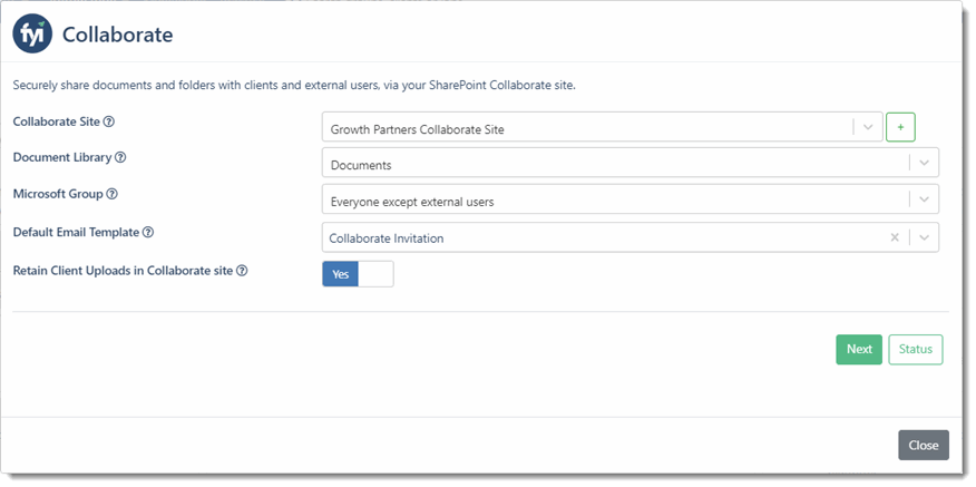 Upload Experience for Clients using New Collaborate – FYI