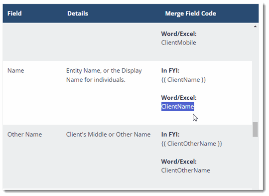 Including Merge Fields in Word Templates and Stationery – FYI