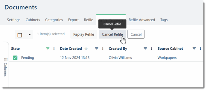 Implementors: Refile Requests – FYI