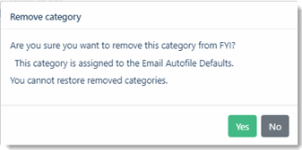 Managing Categories – FYI