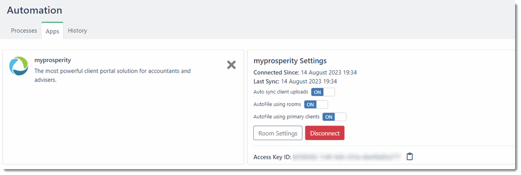Integration with myprosperity – FYI