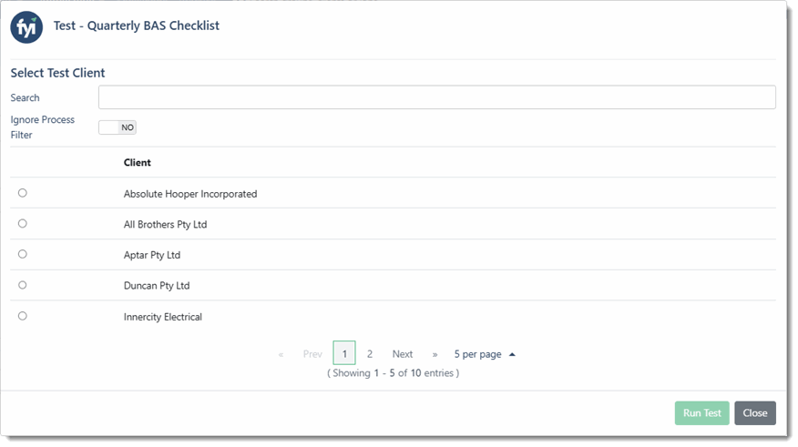 Testing Custom Processes Fyi
