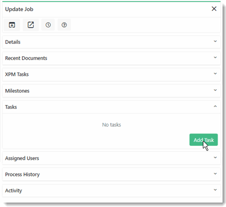 Adding a Task to a Job – FYI
