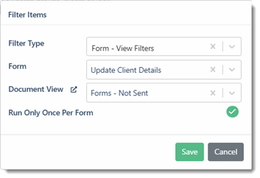 Process Filter Details - Form View Filters – FYI