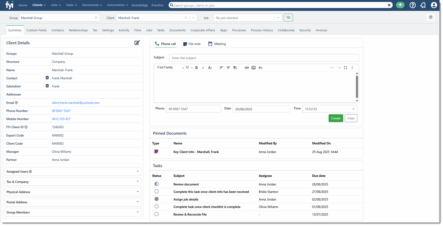 Pinned Documents – FYI