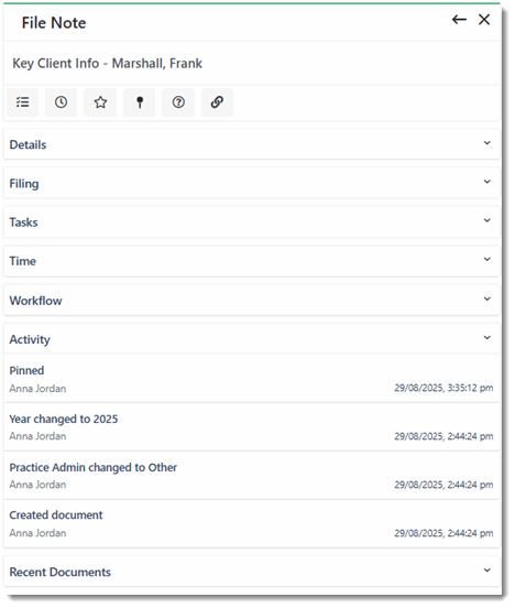 Pinned Documents – FYI