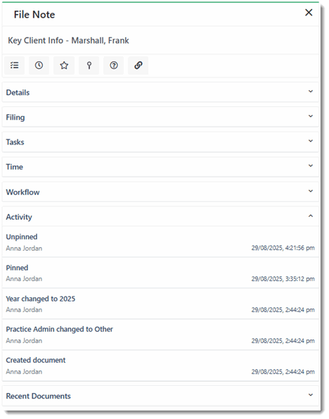 Pinned Documents – FYI
