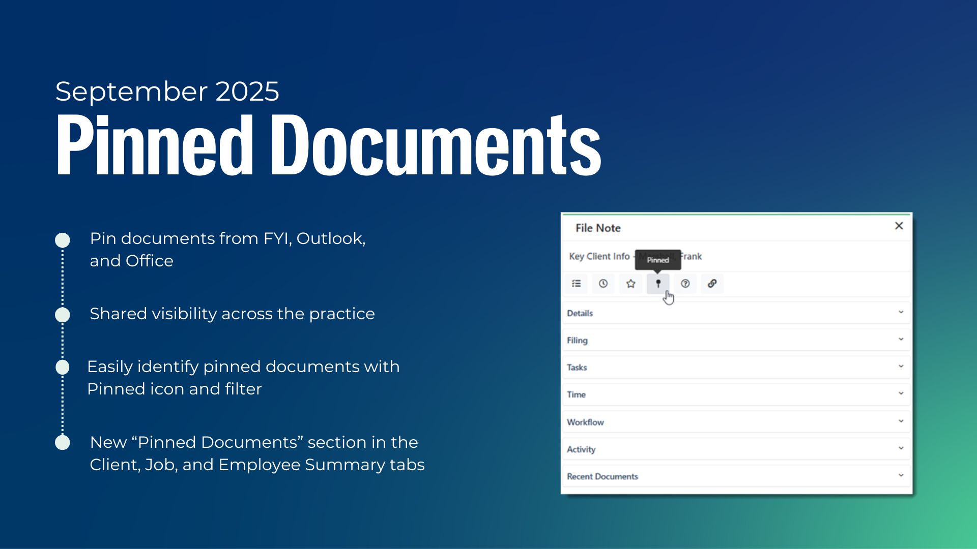 Announcing the release of Pinned Documents – FYI